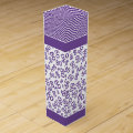 Your Name 80th Birthday Purple Number 80 Pattern Wine Box | Zazzle