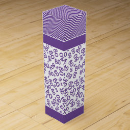 Your Name 80th Birthday Purple Number 80 Pattern Wine Box | Zazzle