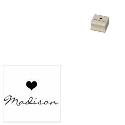 Your name and logo custom script signature rubber stamp | Zazzle