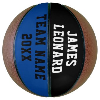 Your Name and Team Colors Personalized Basketball | Zazzle