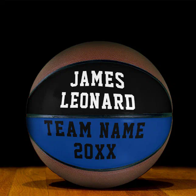 Your Name and Team Colors Personalized Basketball | Zazzle