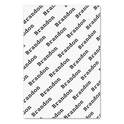 Your Name Black/White Birthday Text Pattern Tissue Paper | Zazzle