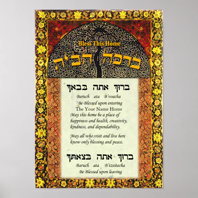 Your Name Blessing for the Home Poster | Zazzle