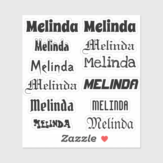 YOUR NAME Clear Stickers Window Laptop Car Decals | Zazzle