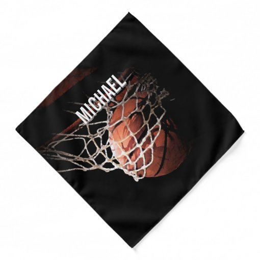 Your Name Customizable Basketball Artwork Bandana | Zazzle