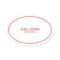 Your Name, Dept. Minimalist Red and White Name Tag | Zazzle
