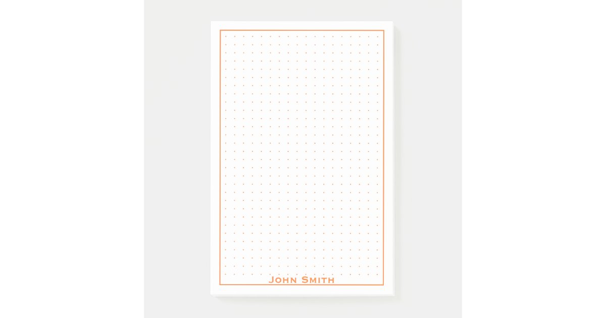 Your Name | Dotted Grid Corporate Minimal Bronze Post-it Notes | Zazzle