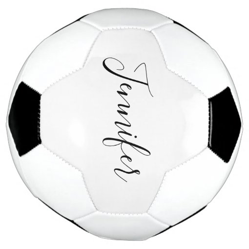 Your Name | Elegant Script Soccer Ball | Zazzle