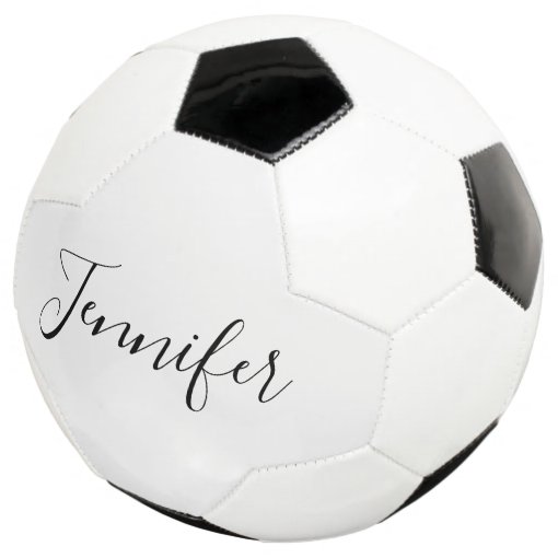 Your Name | Elegant Script Soccer Ball | Zazzle