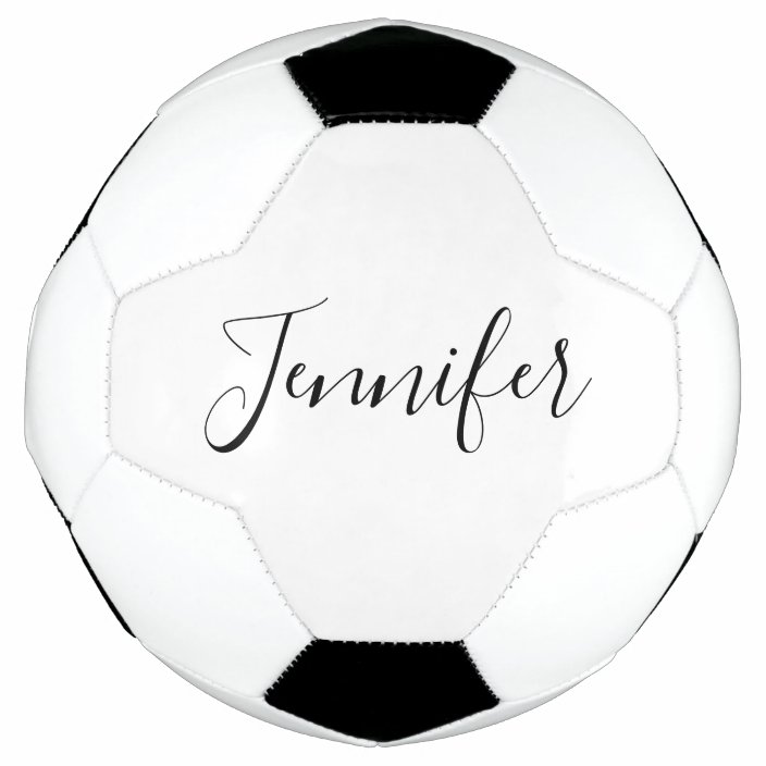 Your Name | Elegant Script Soccer Ball | Zazzle.com