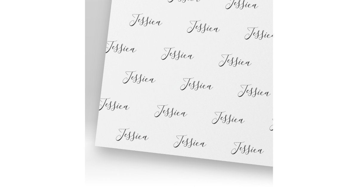 Your Name | Elegant Script Wrapping Paper | Zazzle
