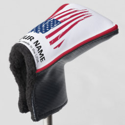 YOUR NAME Golf Head Cover FLAG Personalize | Zazzle