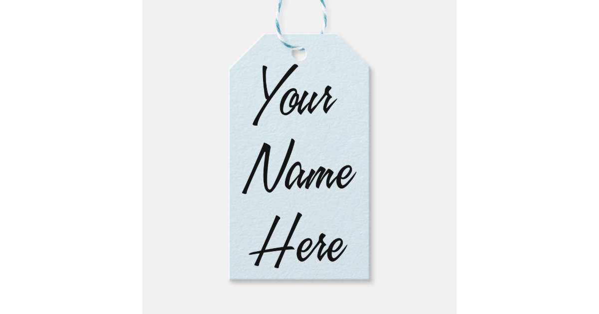 Your Name Here Gift Tag Set | Zazzle