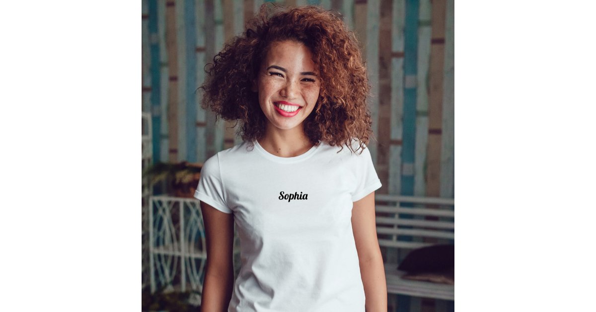 Your Name or Monogram in Retro Script T-Shirt | Zazzle