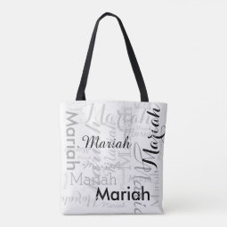 Your name pattern with initial, stylish tote bag | Zazzle