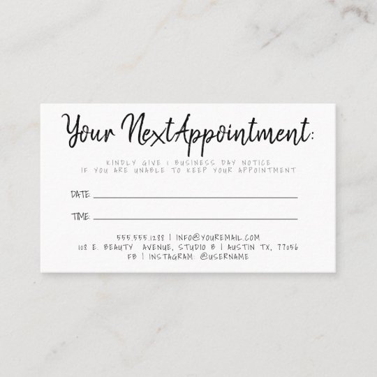 Your Next Appointment | Reminder | Lashes | Zazzle.com