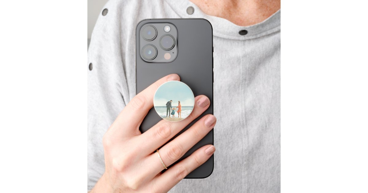 Your Own Artwork | Upload Your Painting Drawing PopSocket | Zazzle