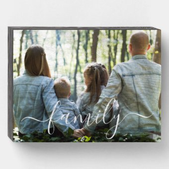 Your Own Custom Personalized Family Photo Wooden Box Sign | Zazzle
