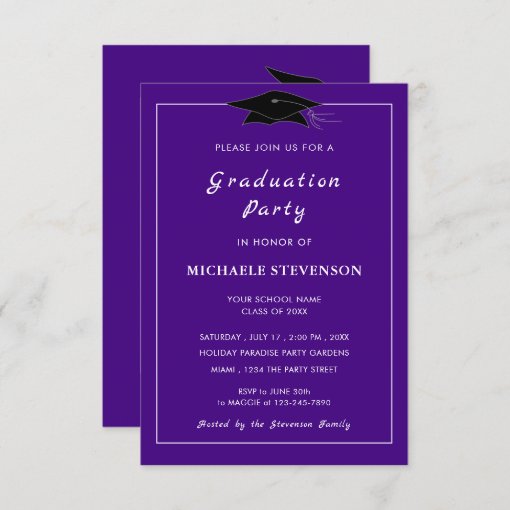 Your Own Design Colors Font Graduation Invitation | Zazzle