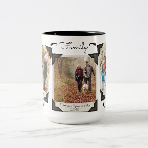 Your Own Family Photo Album FULLY Personalized Two-Tone Coffee Mug | Zazzle