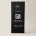 Your Own Logo Scan QR Code Appointment Marketing Retractable Banner ...