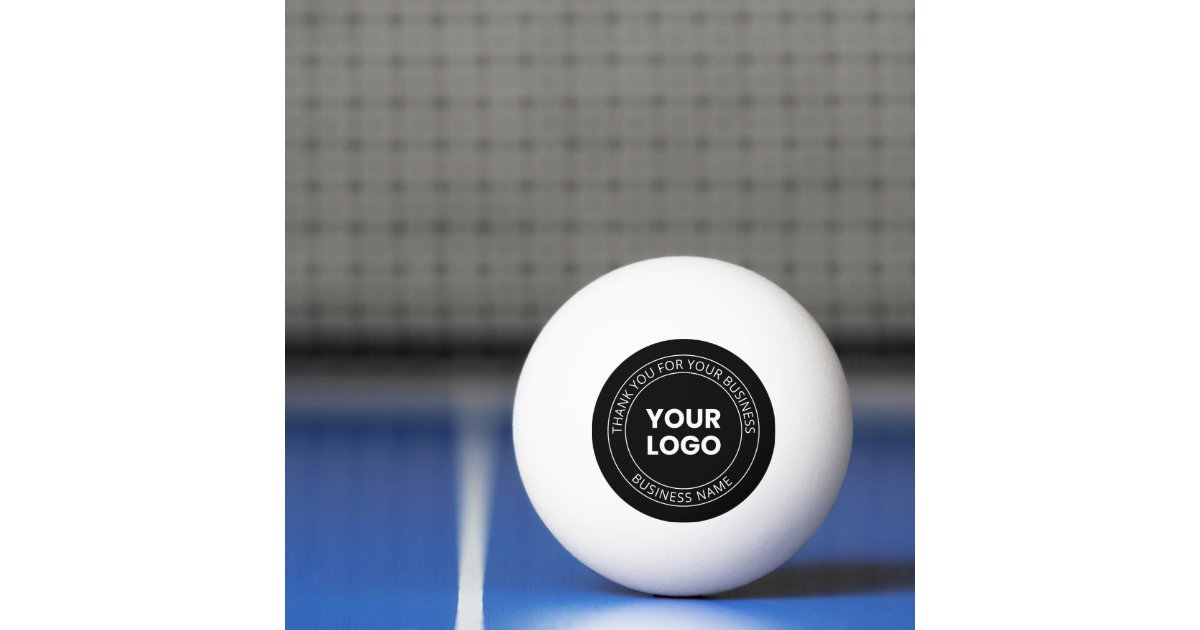 Your Own Logo & Thank You Editable Message Ping Pong Ball | Zazzle