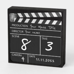 Your Own Personalized Movie Clapboard Wooden Box Sign | Zazzle