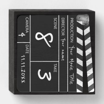 Your Own Personalized Movie Clapboard Wooden Box Sign | Zazzle