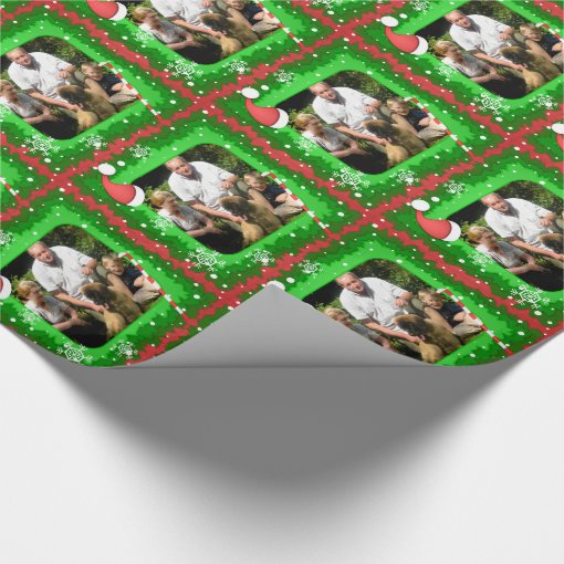 Your own photo in a Christmas frame! - Wrapping Paper | Zazzle