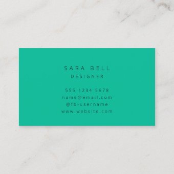 Your Own Signature | Handwritten Upload Green Business Card | Zazzle