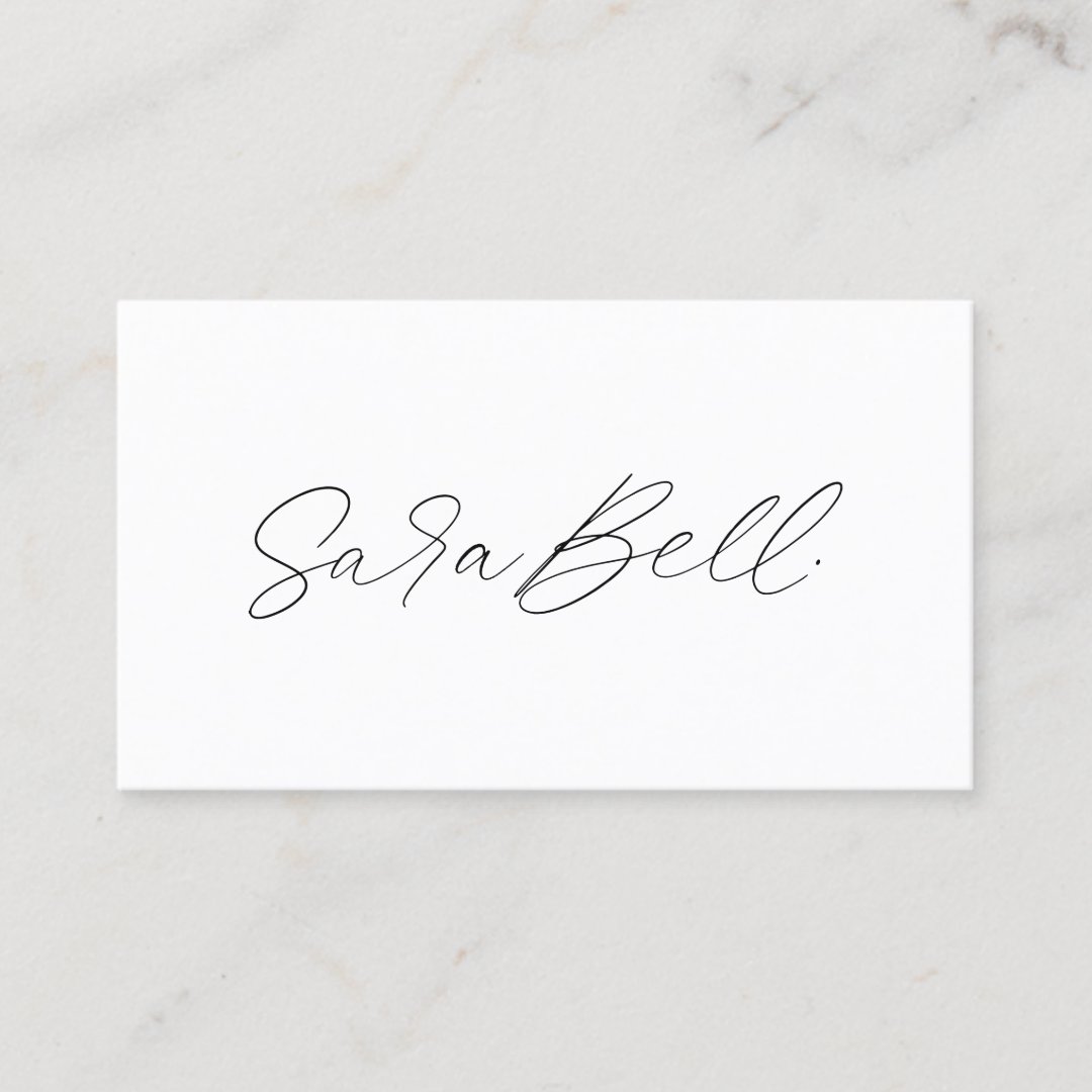 Your Own Signature | Handwritten Upload Minimalist Business Card | Zazzle