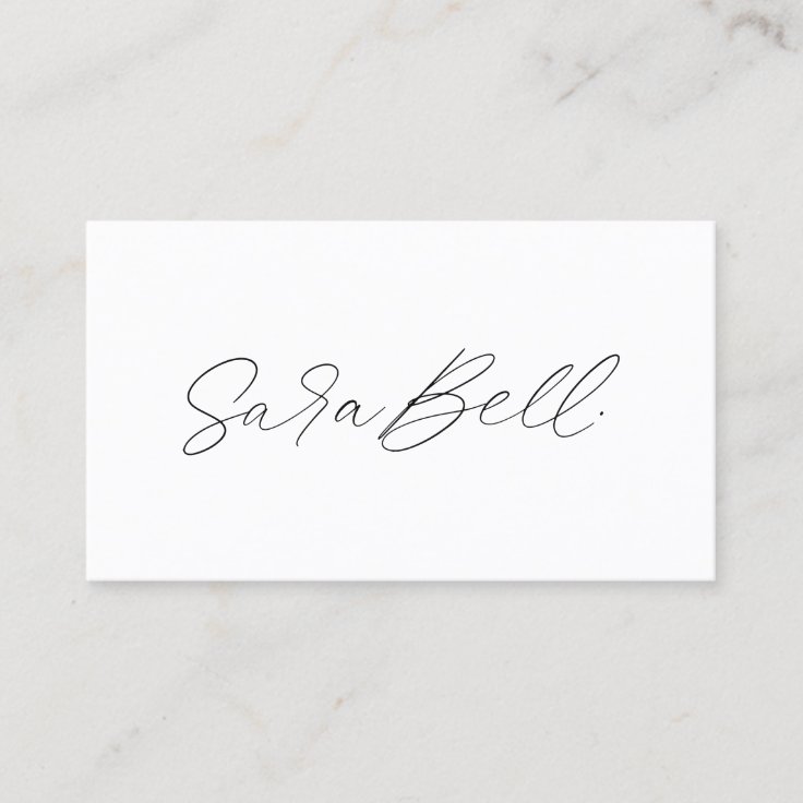 Your Own Signature | Handwritten Upload Minimalist Business Card | Zazzle