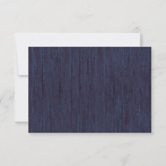 Your Photo and Rustic Blue Wood Look | Wedding RSVP Card | Zazzle