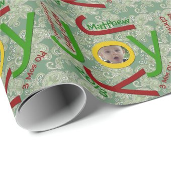 YOUR PHOTO Baby's First Christmas Wrapping Paper | Zazzle