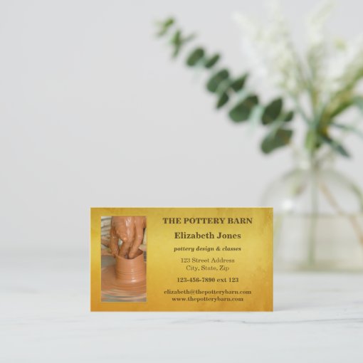Your Photo Ceramic Artisan Pottery Business Card | Zazzle