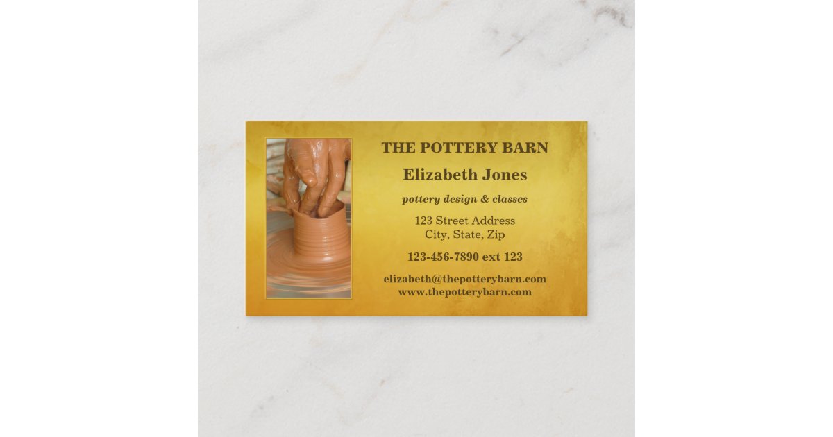 Your Photo Ceramic Artisan Pottery Business Card | Zazzle