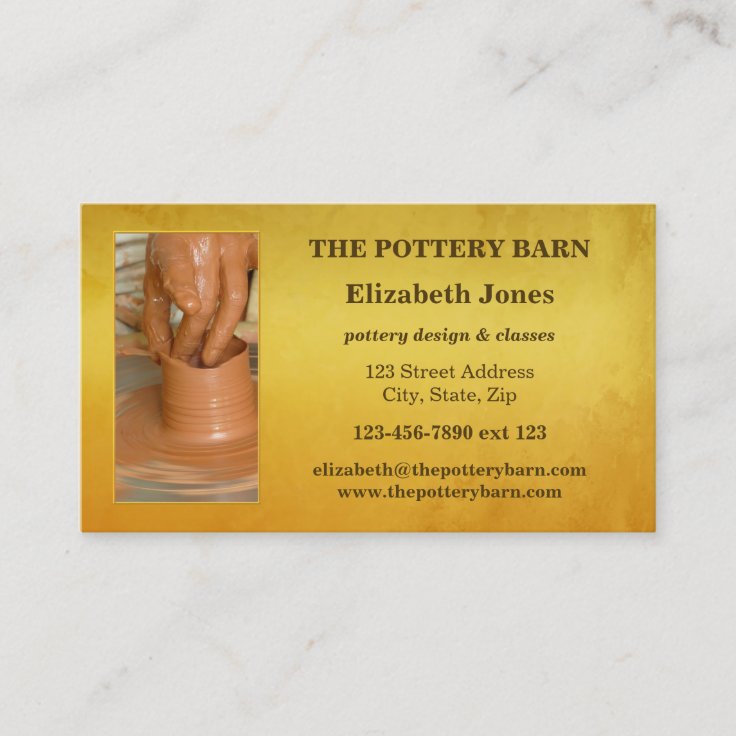 Your Photo Ceramic Artisan Pottery Business Card | Zazzle