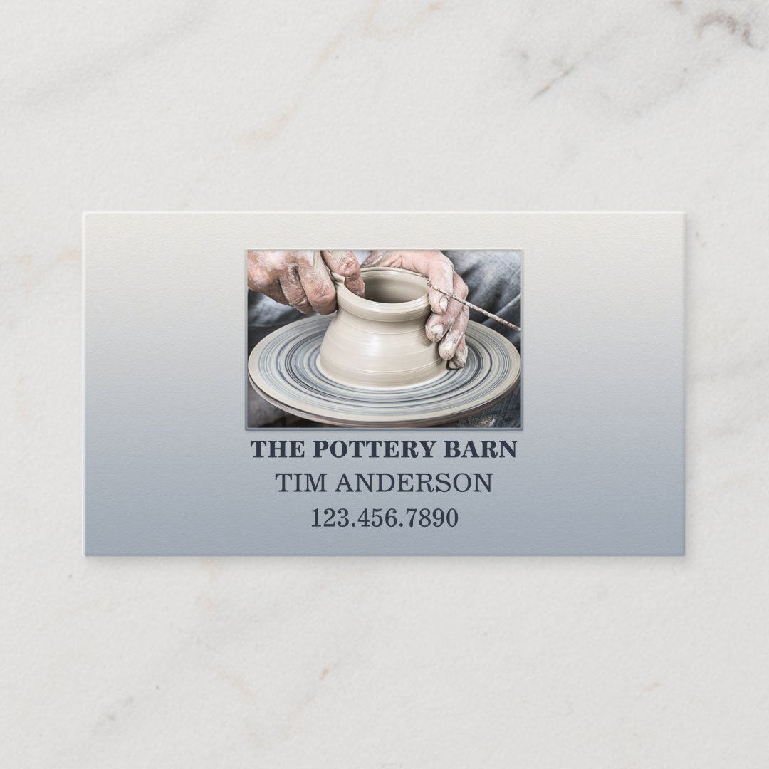 Your Photo Ceramic Artisan Pottery Business Card | Zazzle