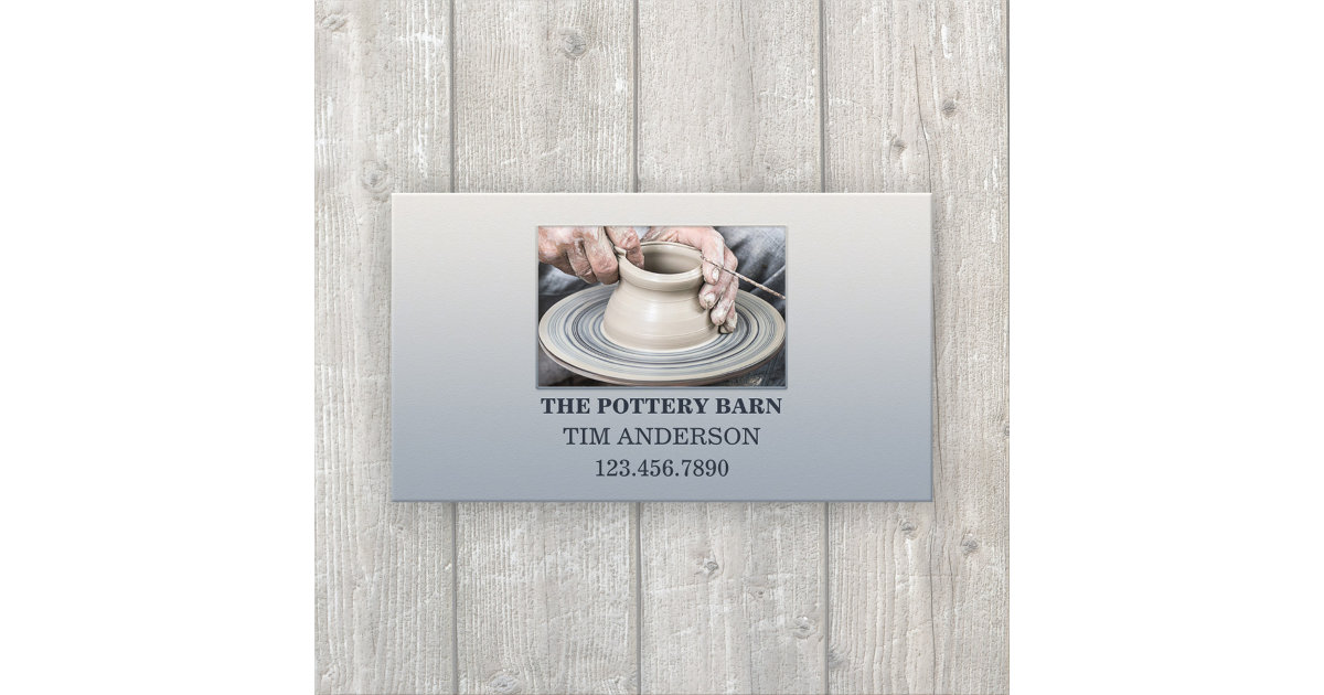 Your Photo Ceramic Artisan Pottery Business Card | Zazzle