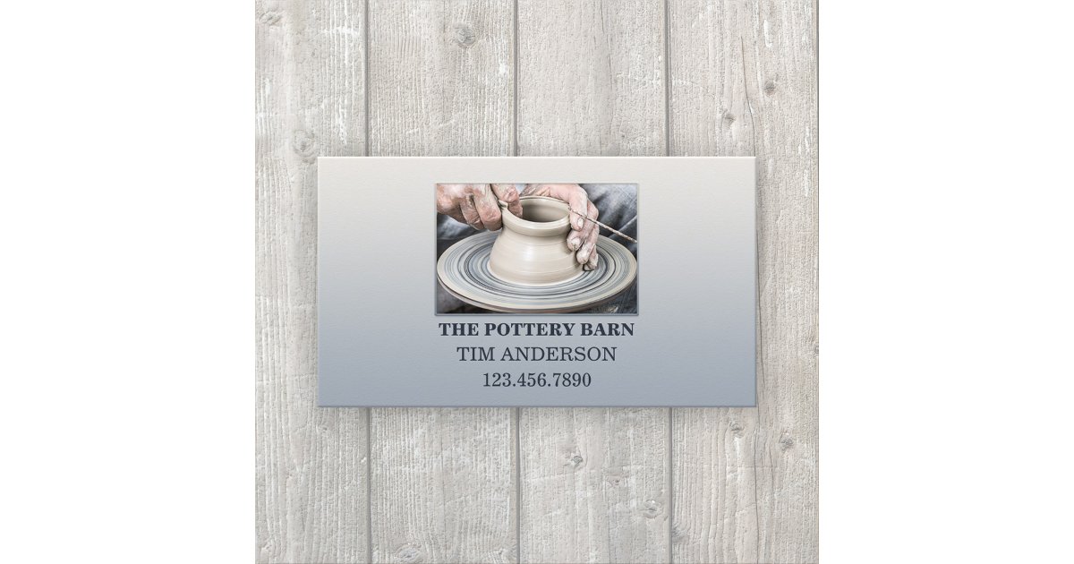 Your Photo Ceramic Artisan Pottery Business Card | Zazzle