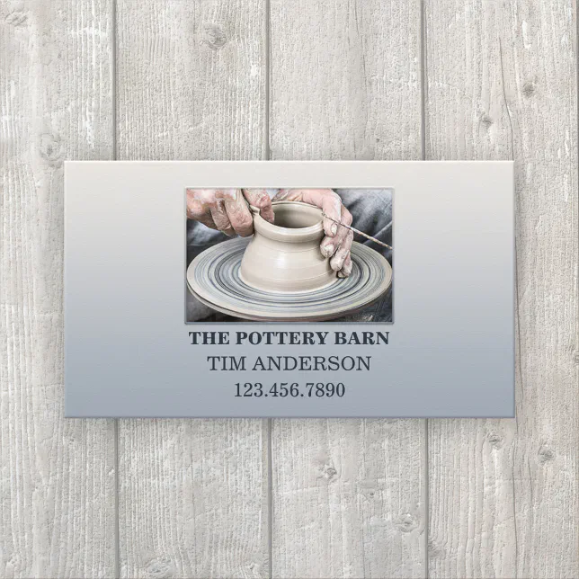 Your Photo Ceramic Artisan Pottery Business Card | Zazzle