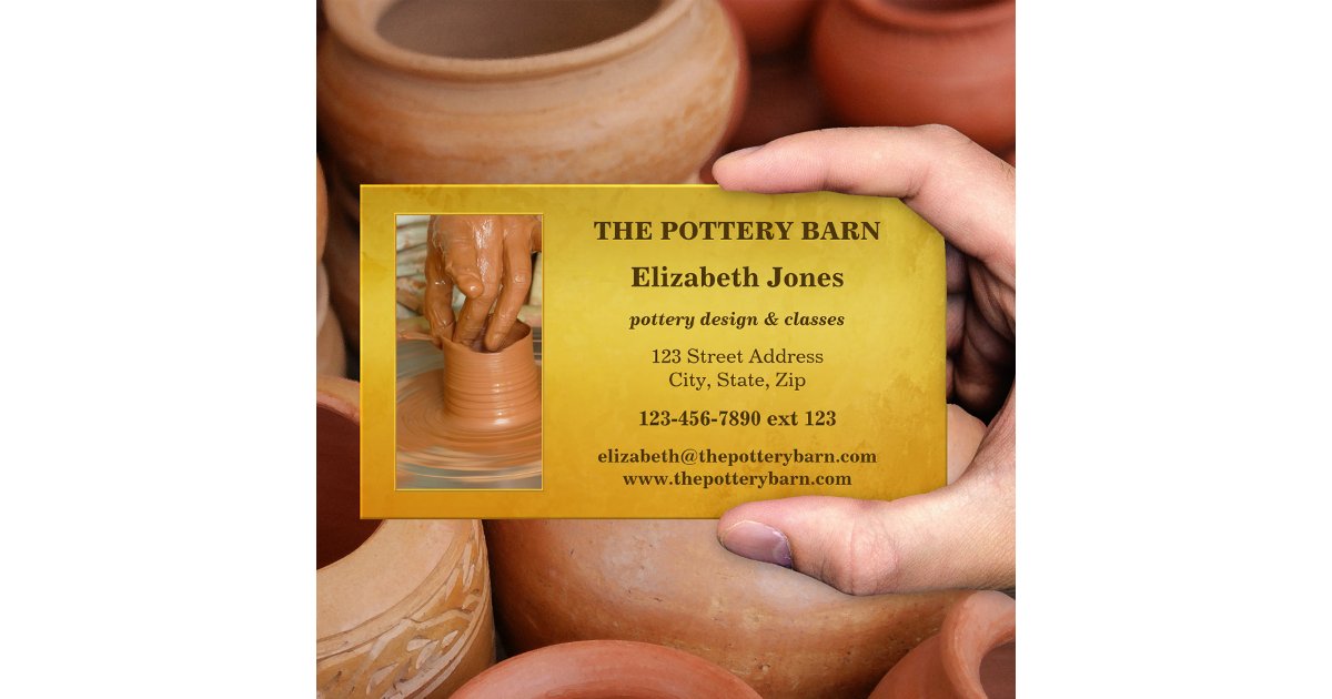 Your Photo Ceramic Artisan Pottery Business Card | Zazzle