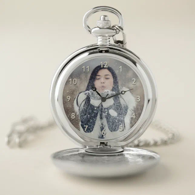 YOUR PHOTO custom pocket watch | Zazzle