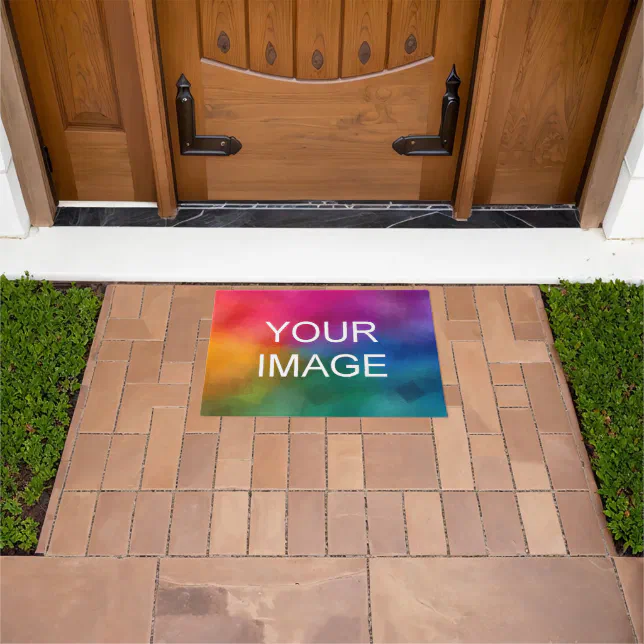 Your Photo Image Picture Logo Here Custom Simple Doormat | Zazzle