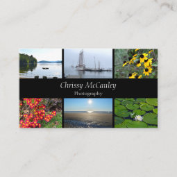 Your Photo Montage and QR Code Business Card | Zazzle