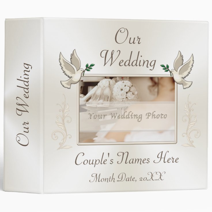 Your Photo Personalized Wedding Photo Album Binder | Zazzle