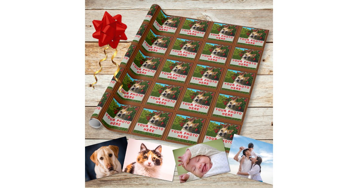YOUR PHOTO Personalized Wrapping Paper | Zazzle