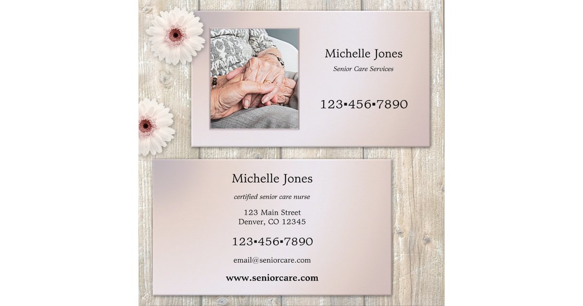 Your Photo Senior Care Services Business Card | Zazzle