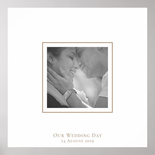 Your Photo Wedding Day Signature Poster | Zazzle.com