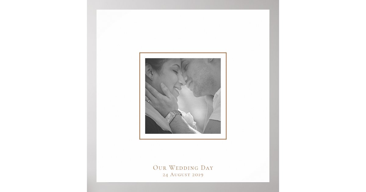 Your Photo Wedding Day Signature Poster | Zazzle